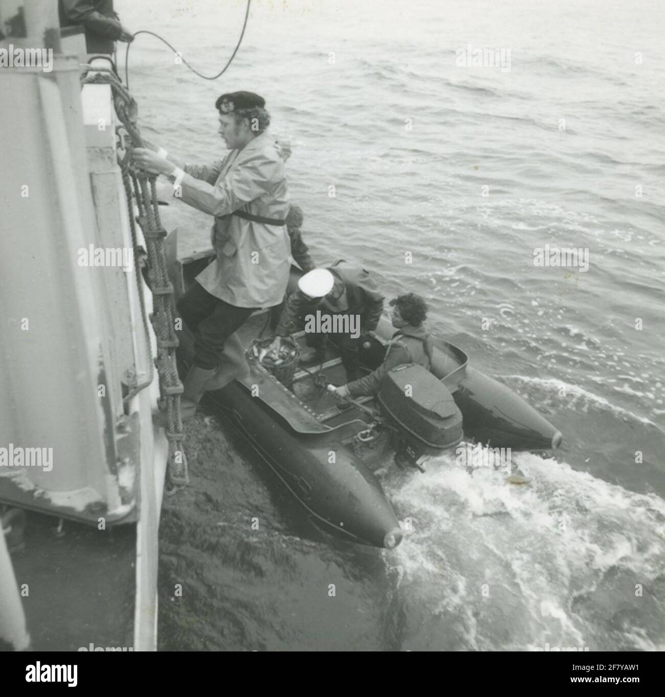 Wolf class Frigate Hr.Ms. Jaguar (1954-1983), back from an inspection ...