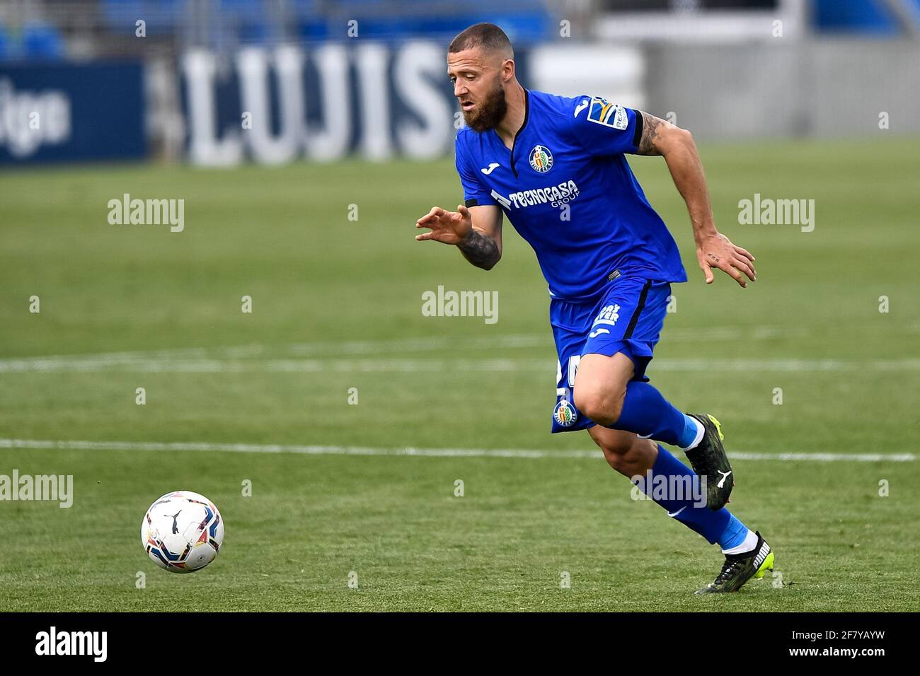 GETAFE, SPAIN - APRIL 10: David Timor of Getafe CF during the La Liga ...