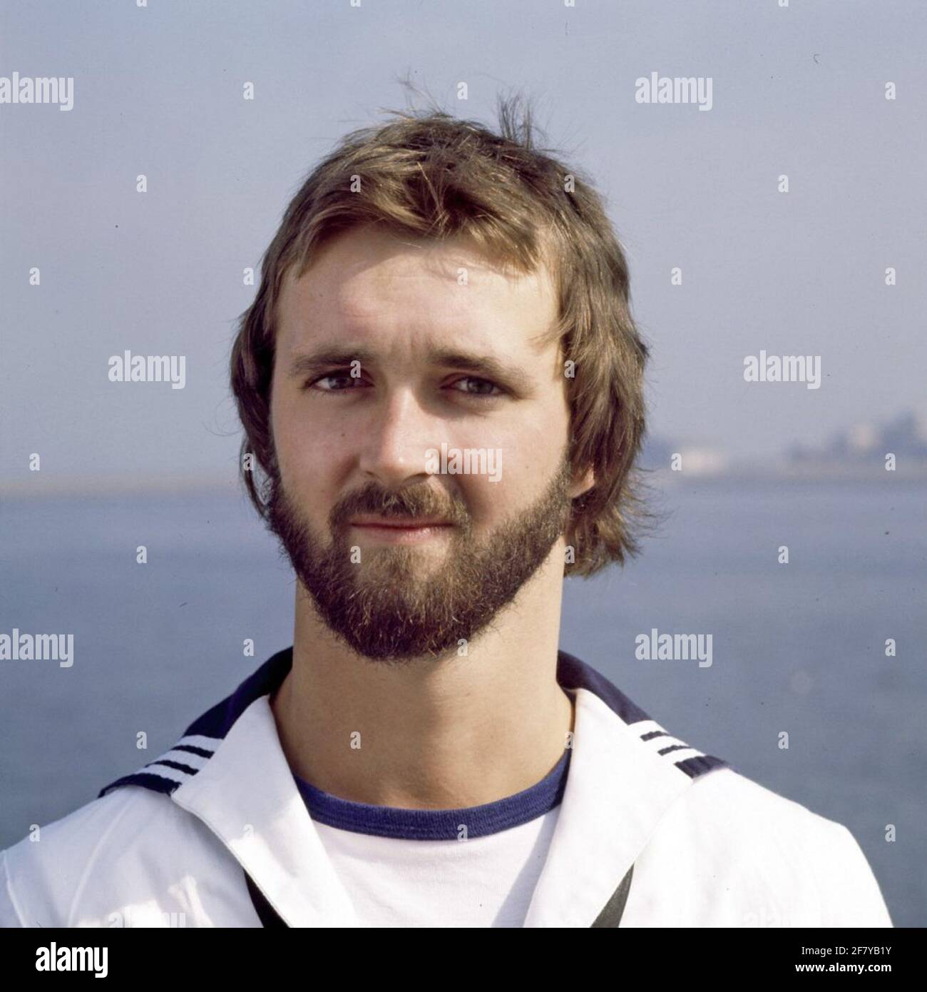 Sailor in tropical uniform (white) with collar Stock Photo - Alamy