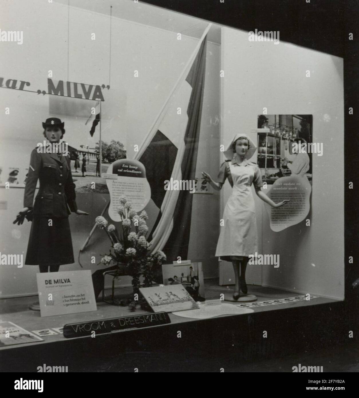 The window of Vroom and Dreesman on the occasion of 10 years of Milva ...