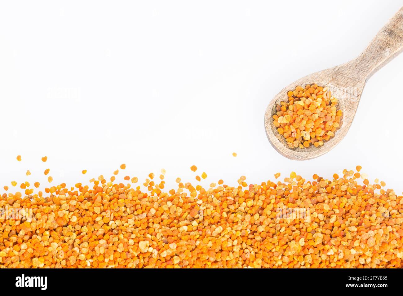 Bee pollen grains - White background Stock Photo - Alamy