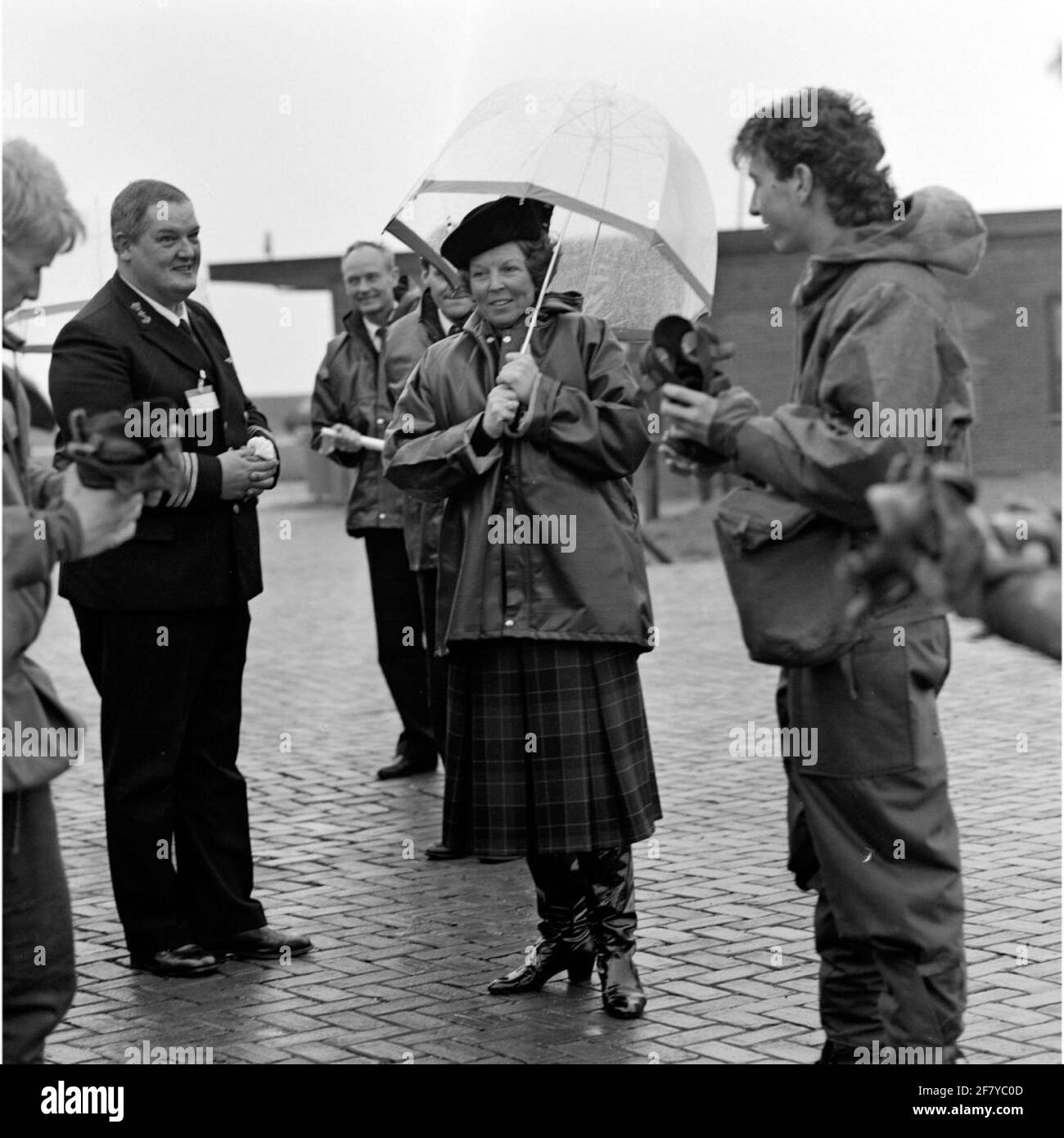 Visit HM Queen Beatrix (with umbrella) at the School for NBCD (Nuclear ...