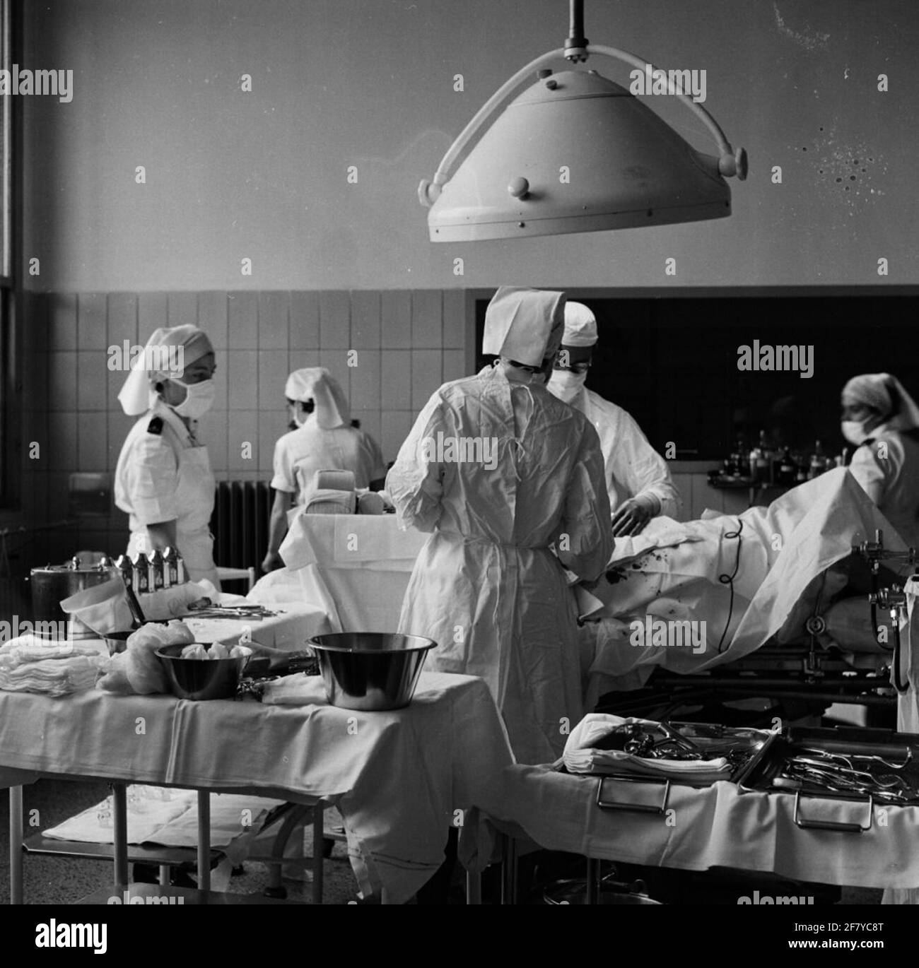 Operating room with nurses of the military women's department (Milva ...
