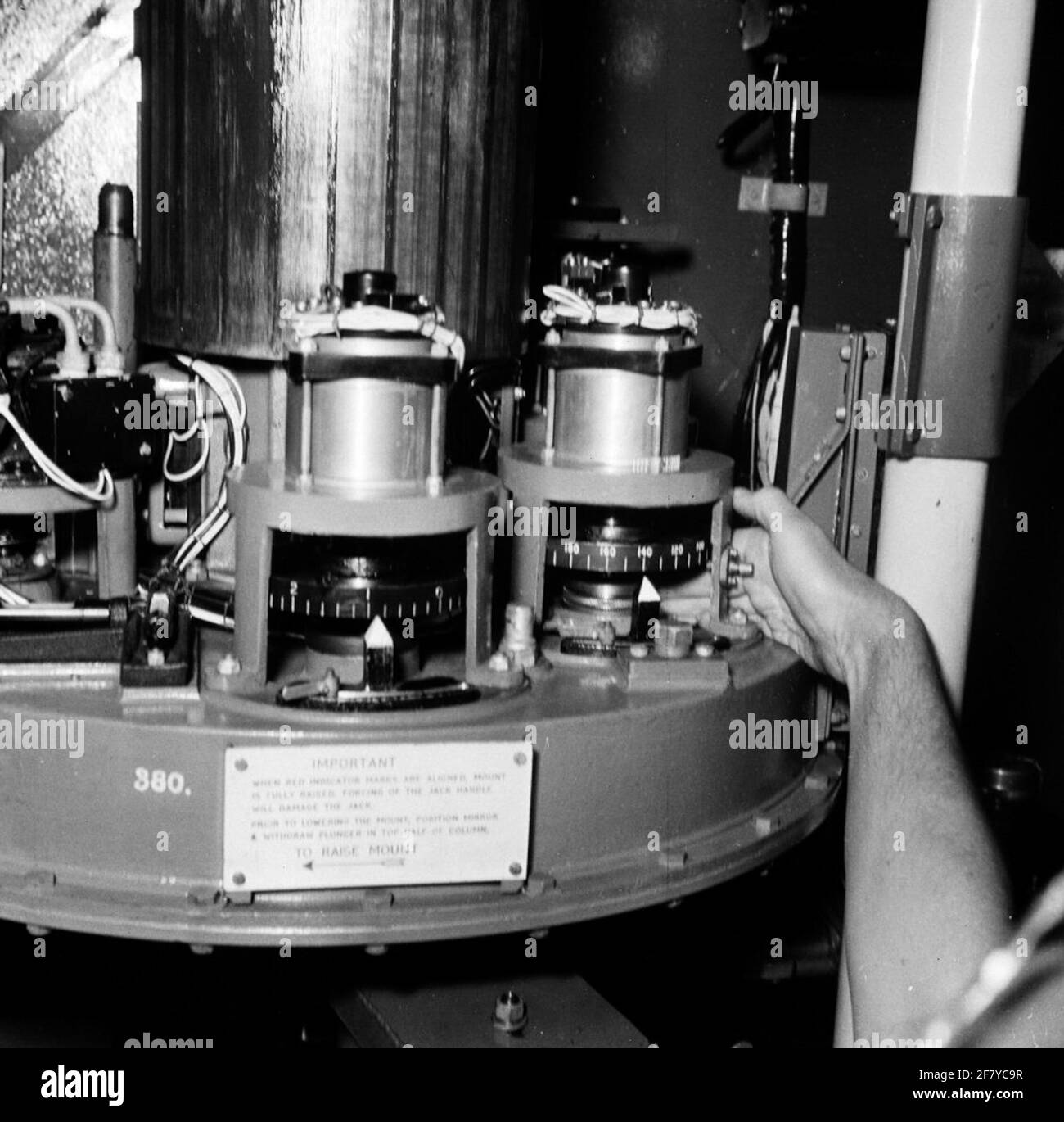Inner portion of the fire line radar AA 3MK7. This radar was used in ...