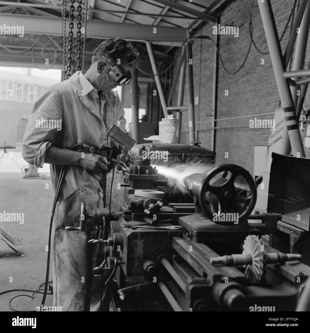 Metalworking metal processing Black and White Stock Photos & Images - Alamy
