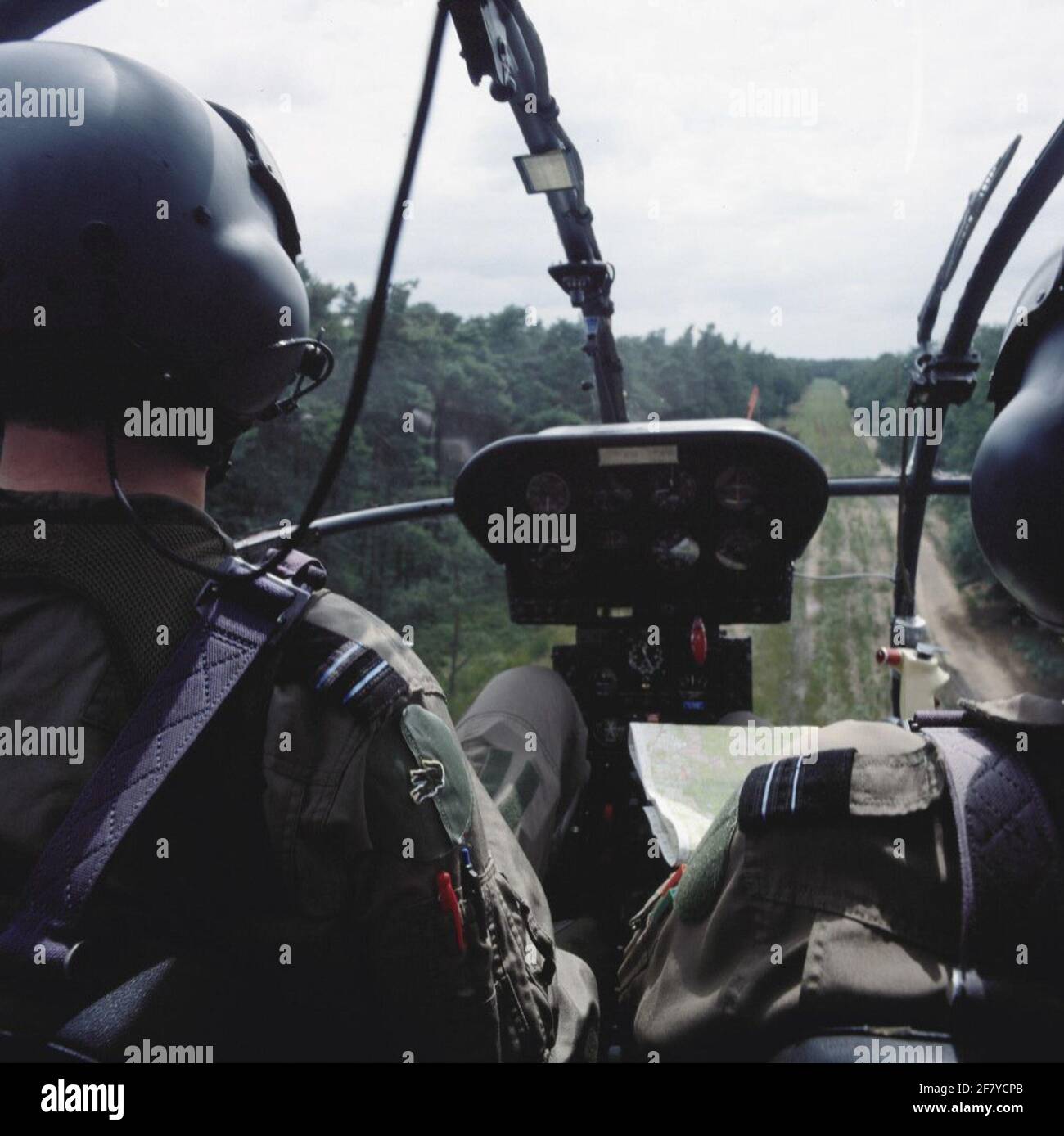 Kite and observer in the cockpit of an Alouette III of 300 squadron ...