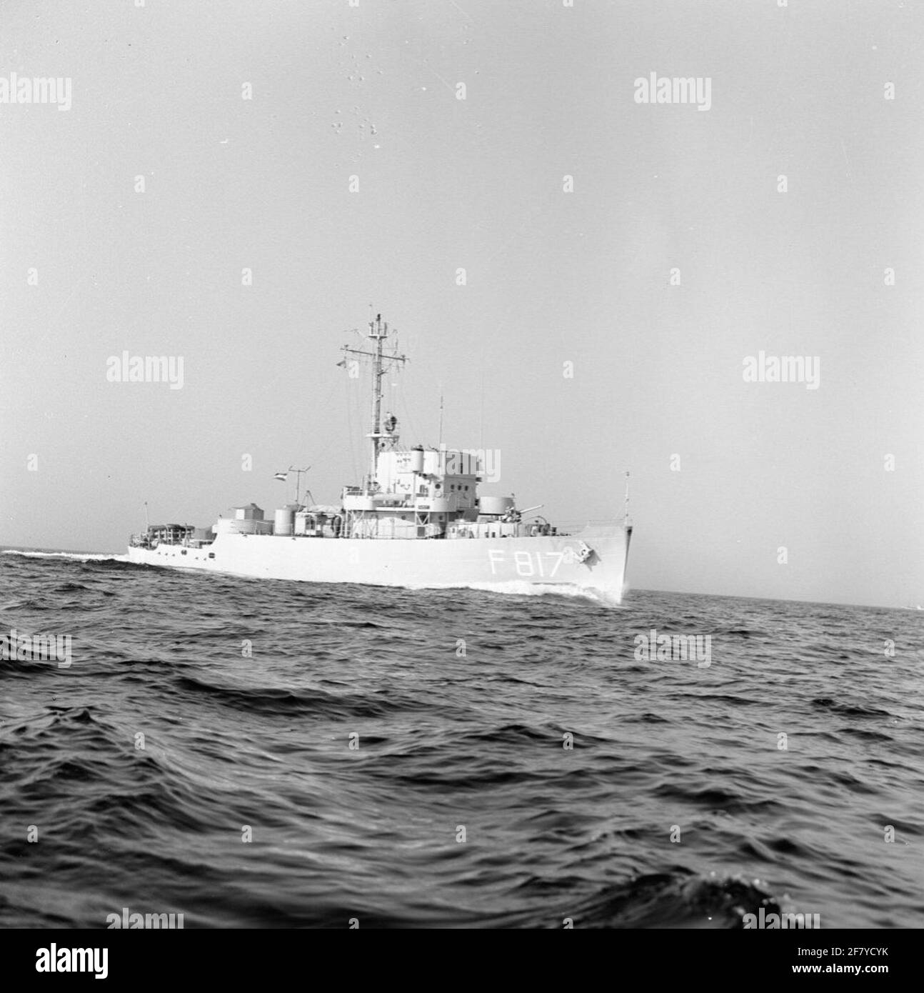 Fishing inspection in the North Sea with the frigate of predator class ...