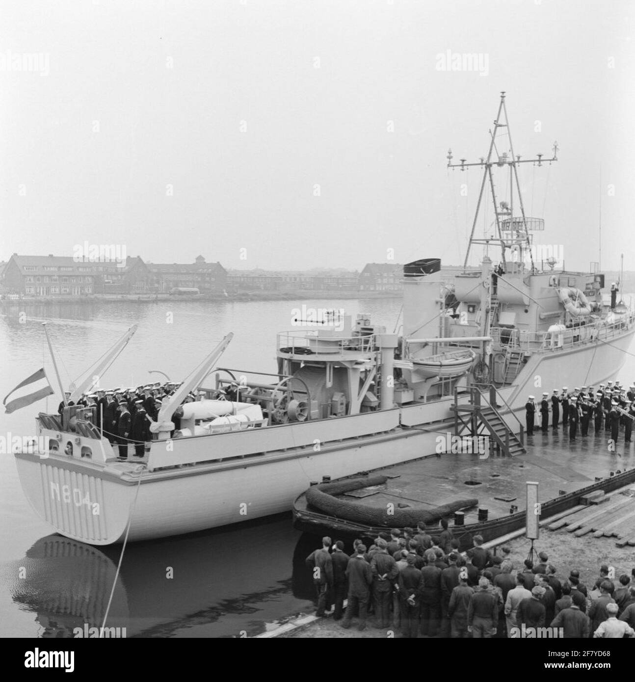 Communication in July 1957 of the mine sweep Hr.Ms. Steenwijk (M 804 ...