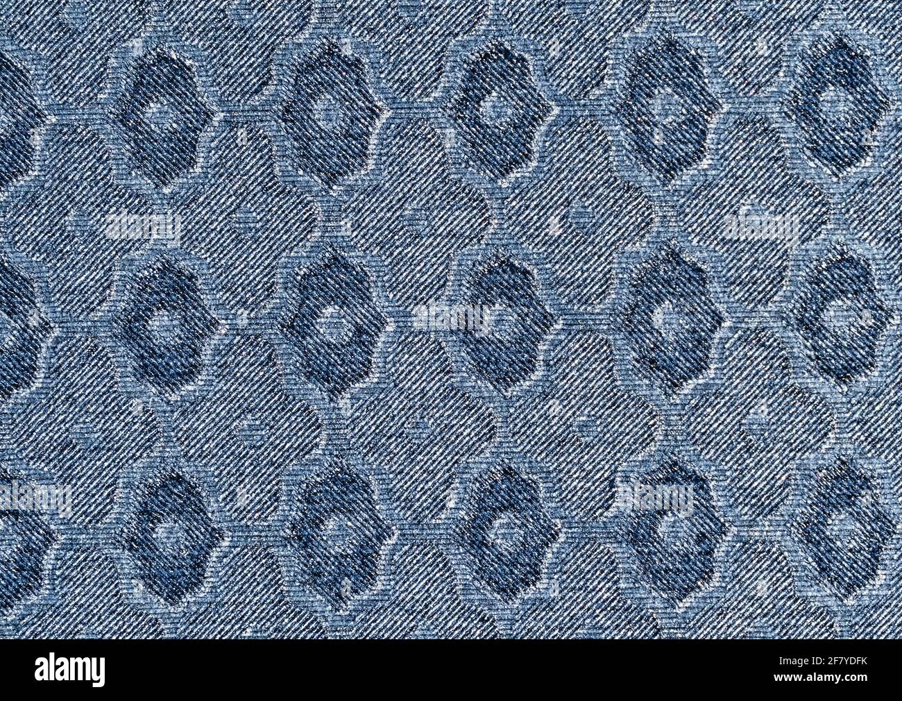 Vintage Blue Fabric Material Surface Texture with Pattern Stock Photo ...