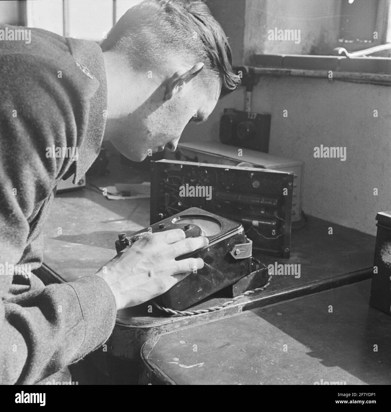 Technical service staff working with AVO type 7 universal meter Stock ...