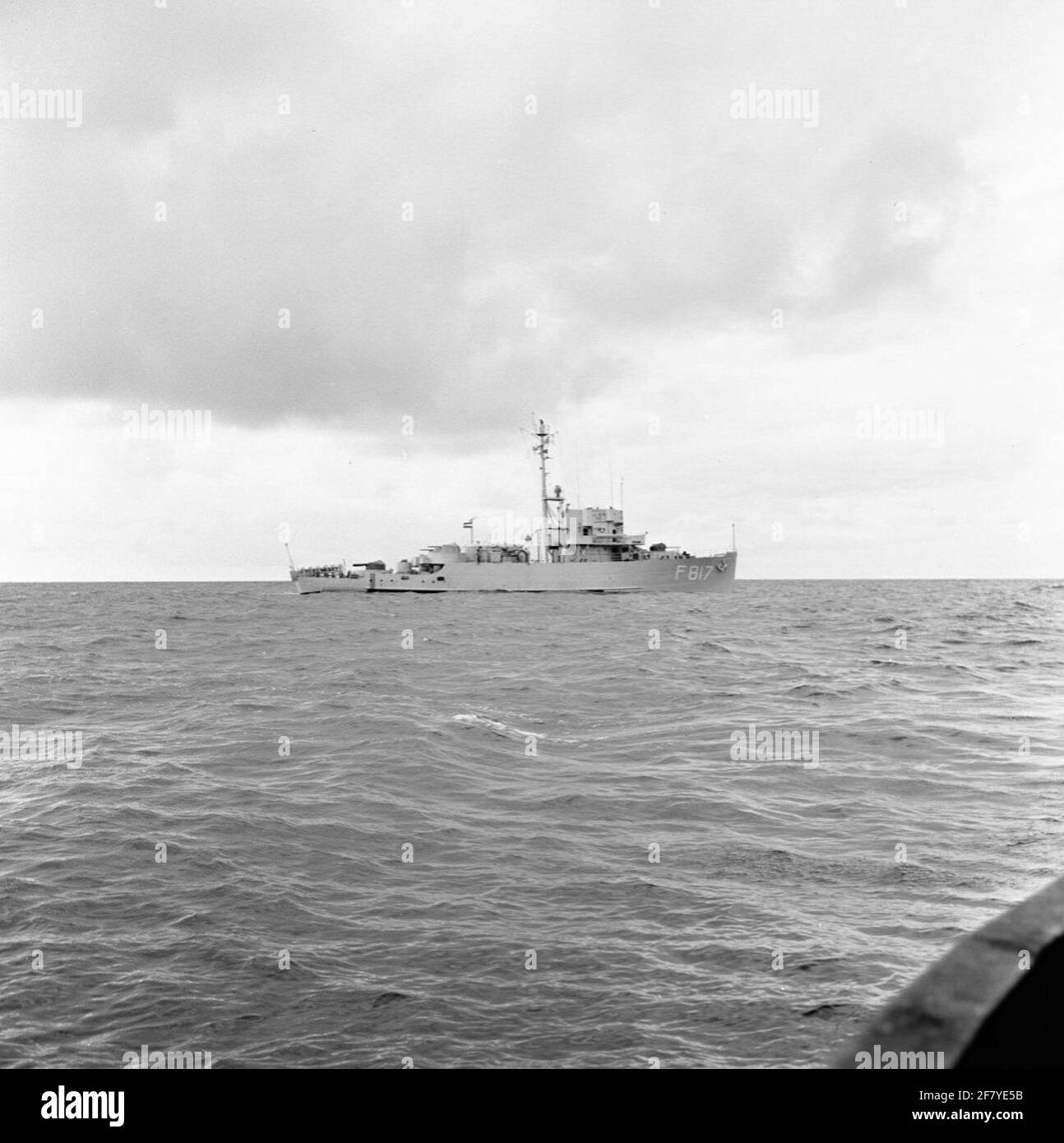 Fishing inspection in the North Sea with the frigate of predator class ...