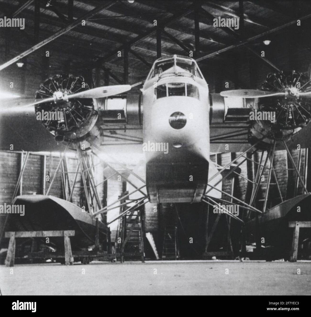 Sea bomber Fokker T-IVA. Prototype, Reg.no. T-13 (1936-1937) Under construction Stock Photo - Alamy