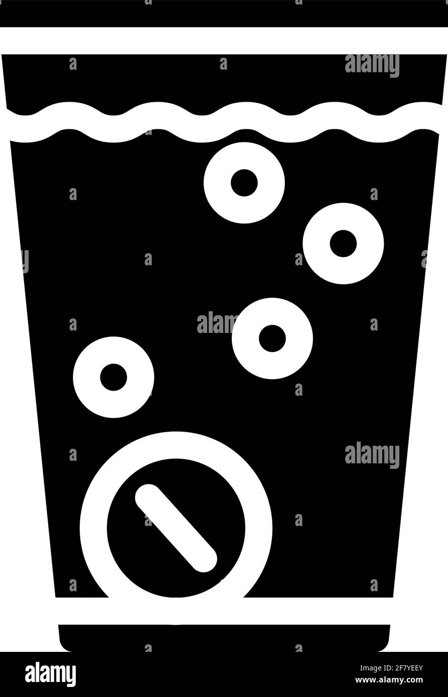 water soluble pills glyph icon vector illustration Stock Vector Image ...