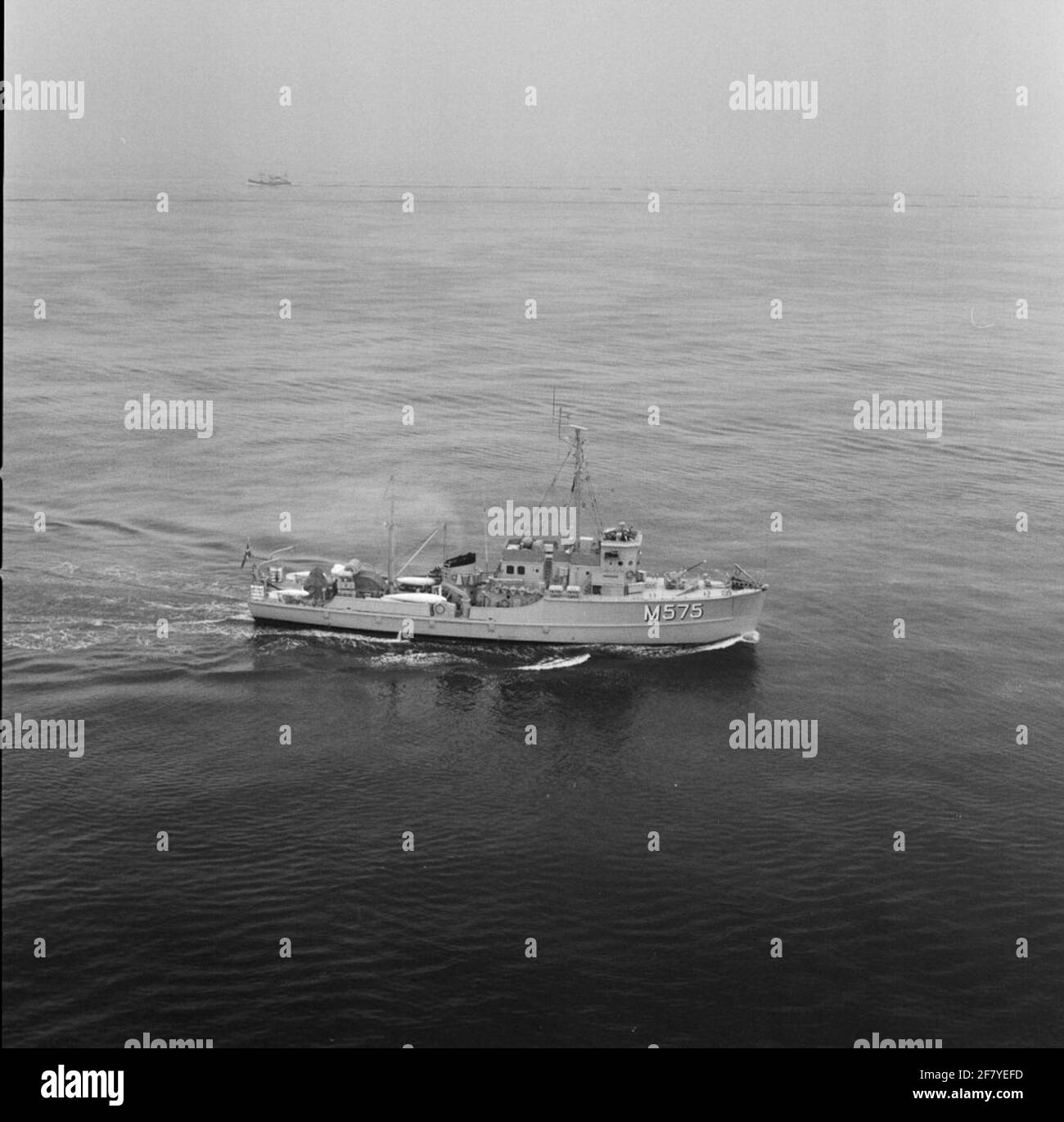 The Danish coastal mine sweep HDMS Guldborgsund, part of the standing ...