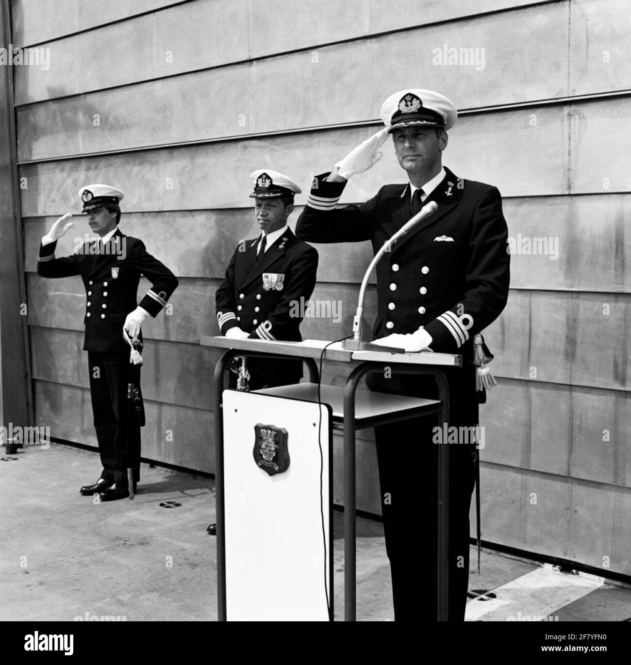 Command transfer Hr.Ms. Kortenaer. Captain Lieutenant at sea C.P ...