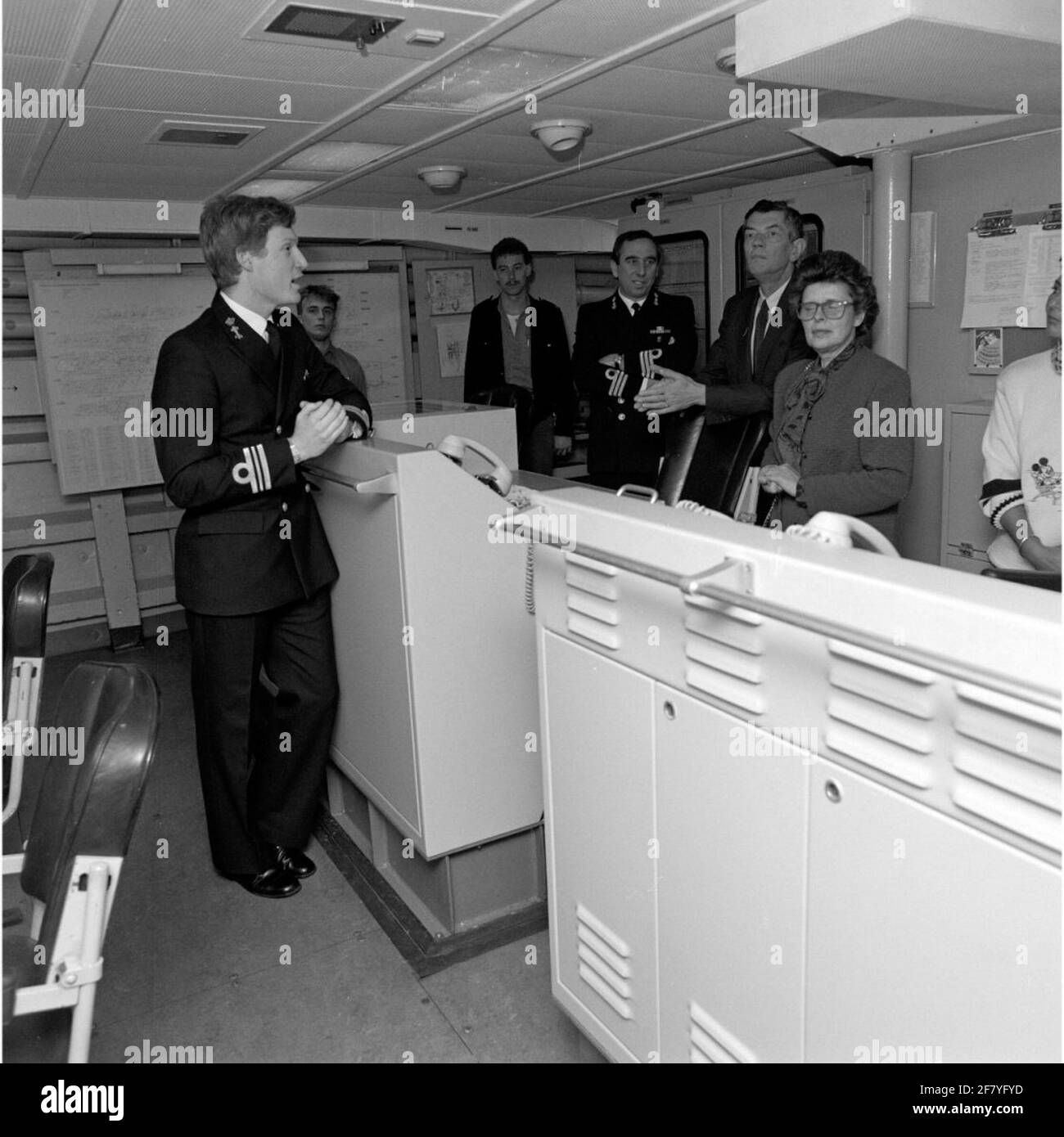 The Belgian ambassador (third of the right) visits the Navy Base Den ...