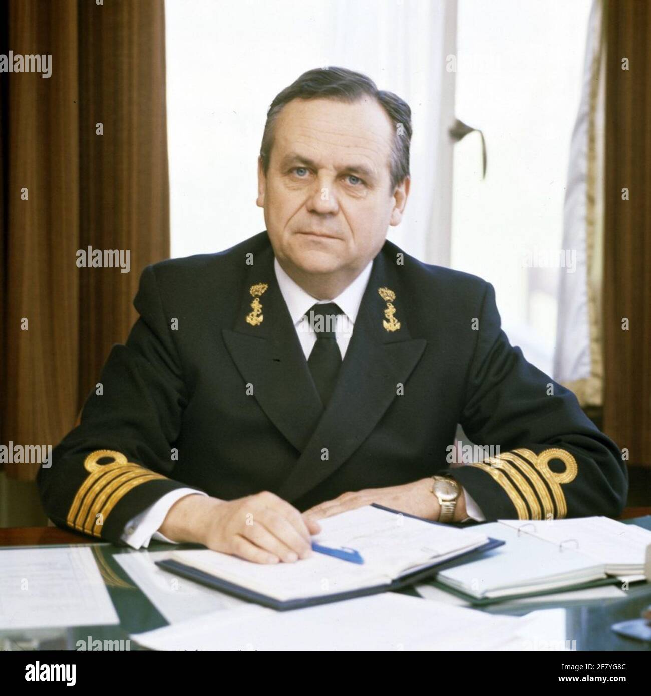Captain at sea F. Bertijn Stock Photo - Alamy