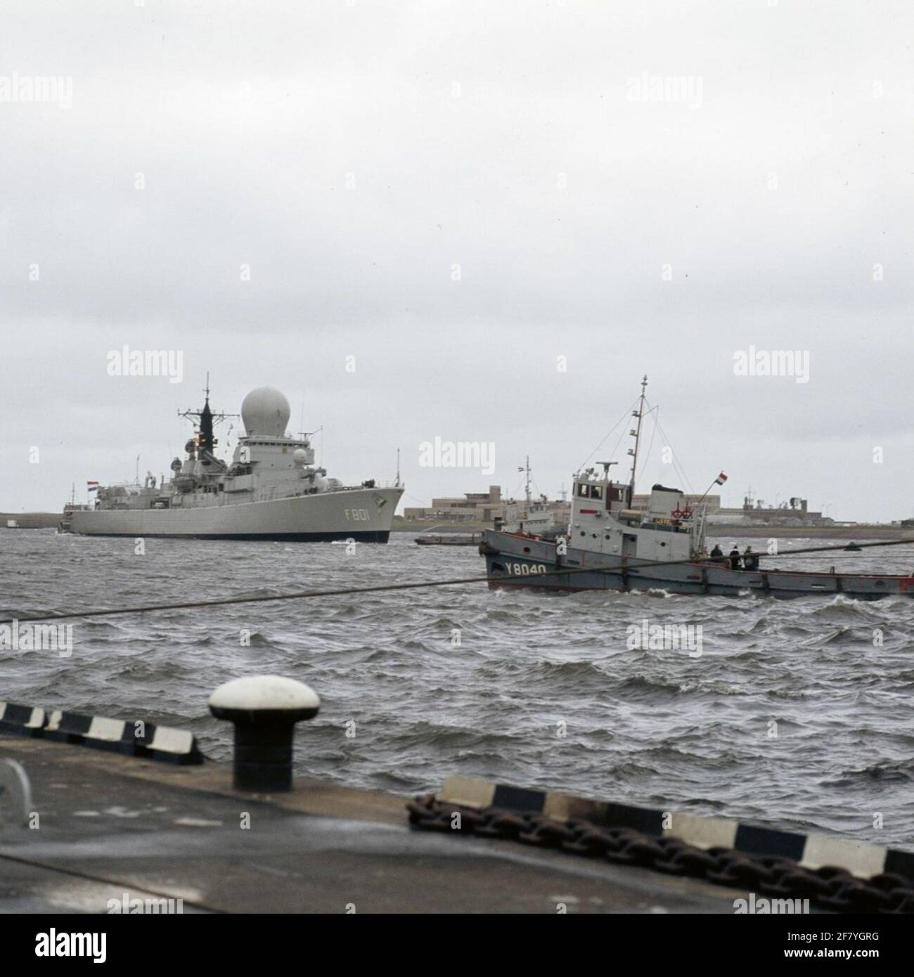 The GW frigate Hr.Ms. Tromp (1975-1999) in the port of Den Helder Stock ...