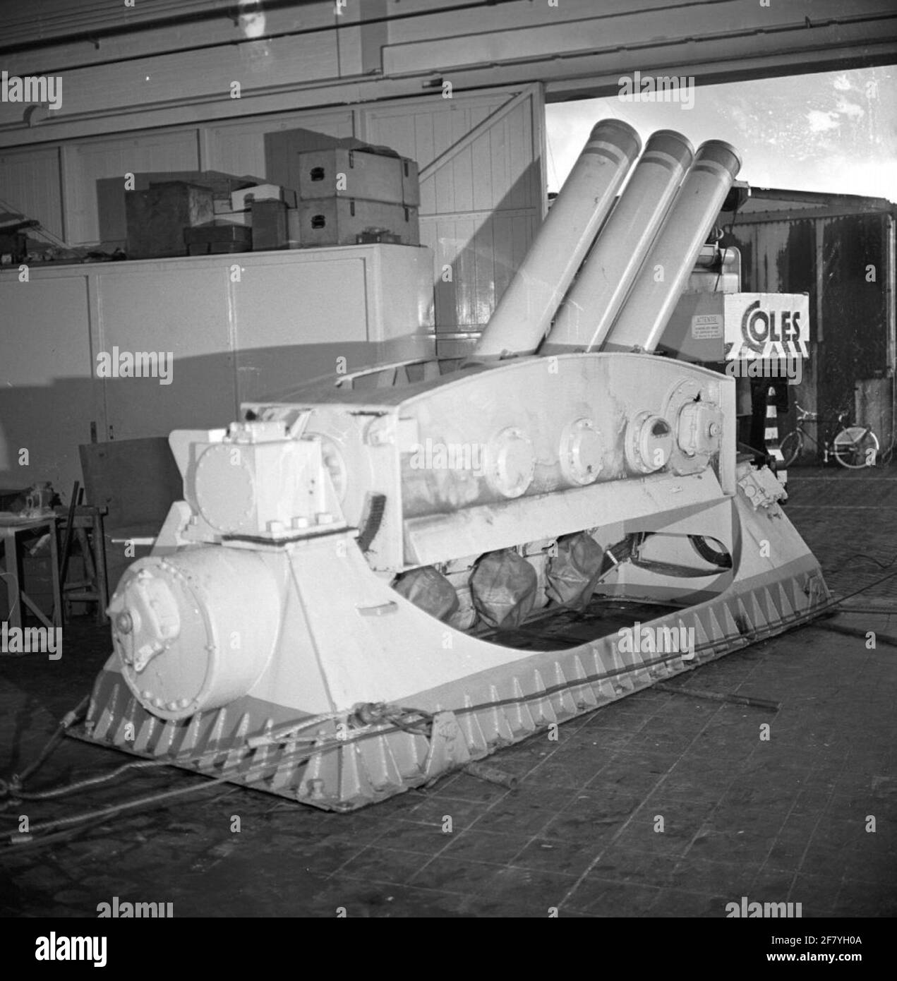 The mortar installation mk. 10 Limbo from a Frigate of the Speijk class Stock Photo - Alamy