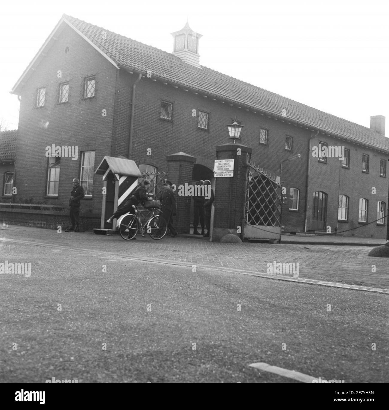 Army Place Oirschot. Main gate Stock Photo - Alamy