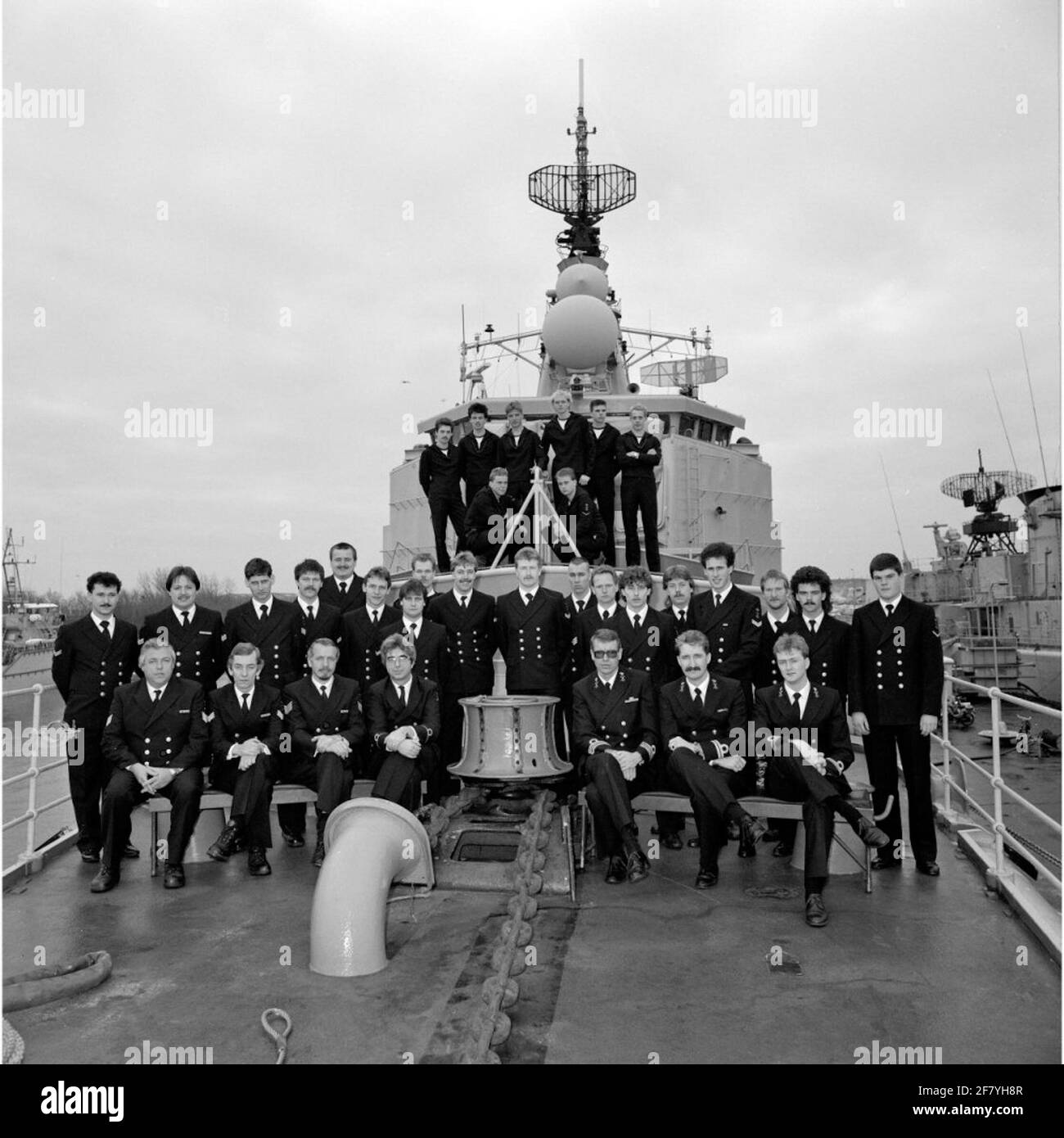 Group photo of the weaponical service of Hr.Ms. Jacob van Heemskerck ...