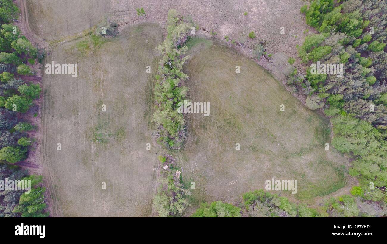 Aerial view of a landscape with beautiful greenery in Germany Stock ...