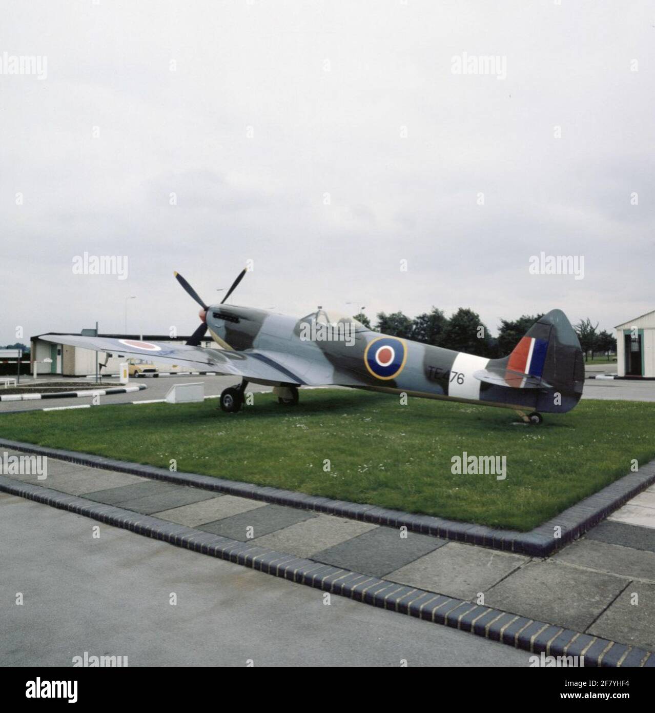 Supermarine Spitfire Mk.16e as a Gate Guard at the RAF flight basis ...