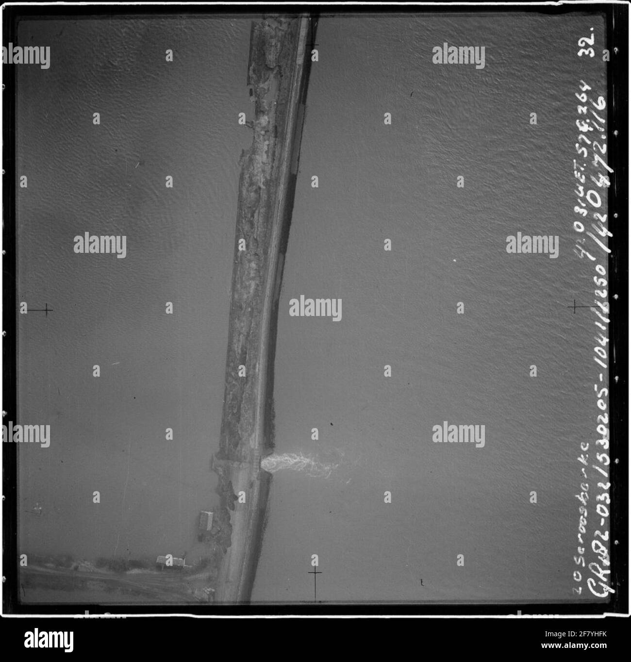 Flowering disaster 1953. The damaged embankment embankment embankments ...