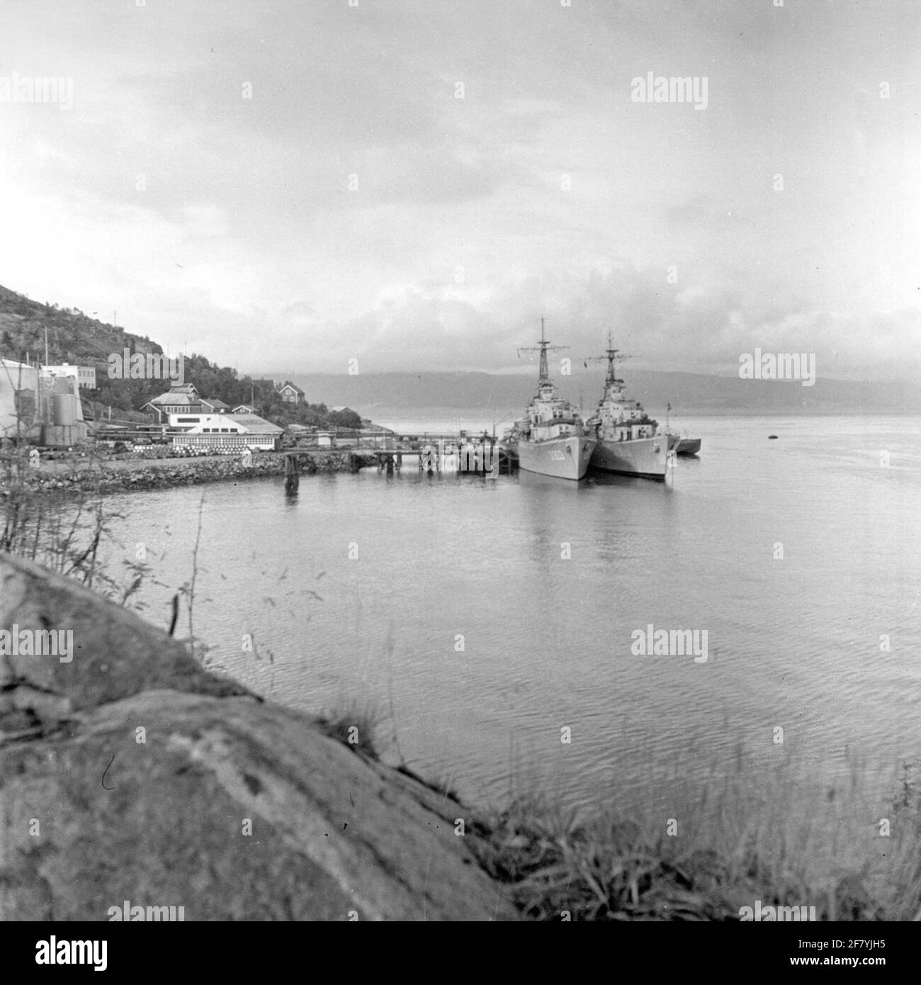 Hr.Ms.van Galen and Presumably Hr.Ms. Evertsen in a Scottish port, 1953 ...