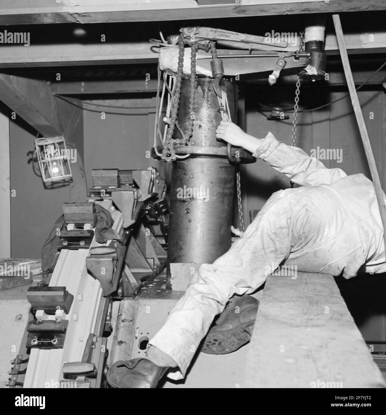 Photo made during the renovation of the cruiser Hr.Ms. The seven ...