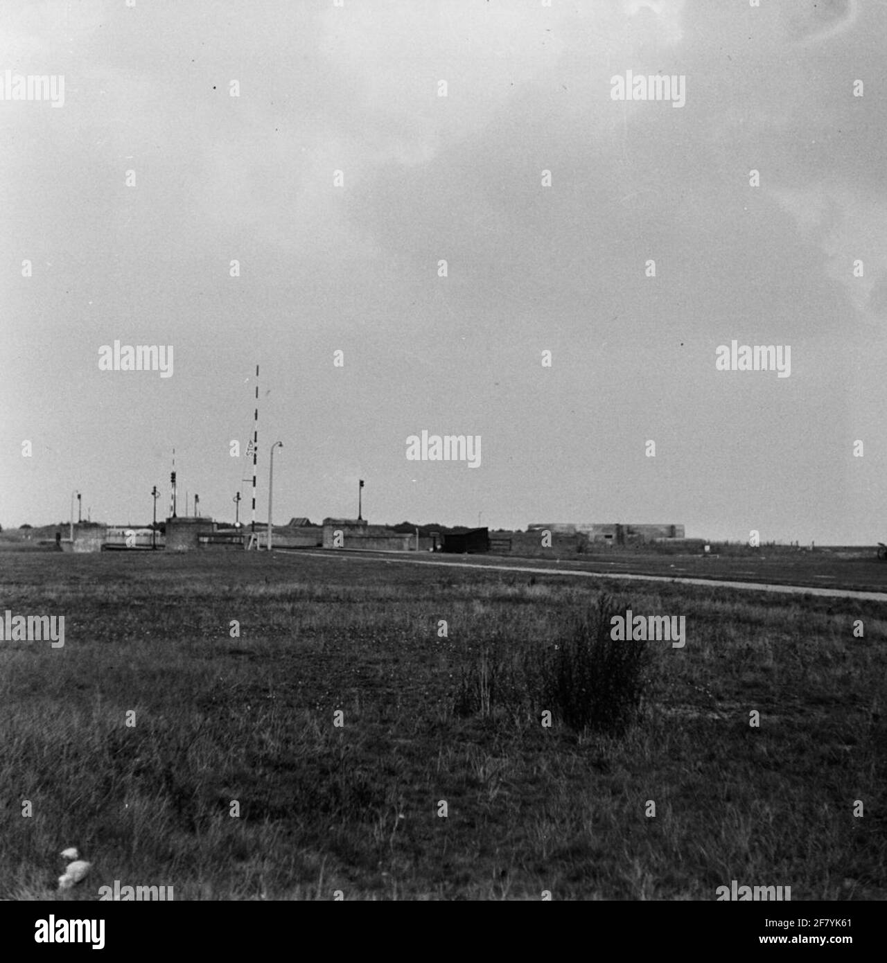 Overview of the beginning of the Afsluitdijk near Den Oever, with the ...