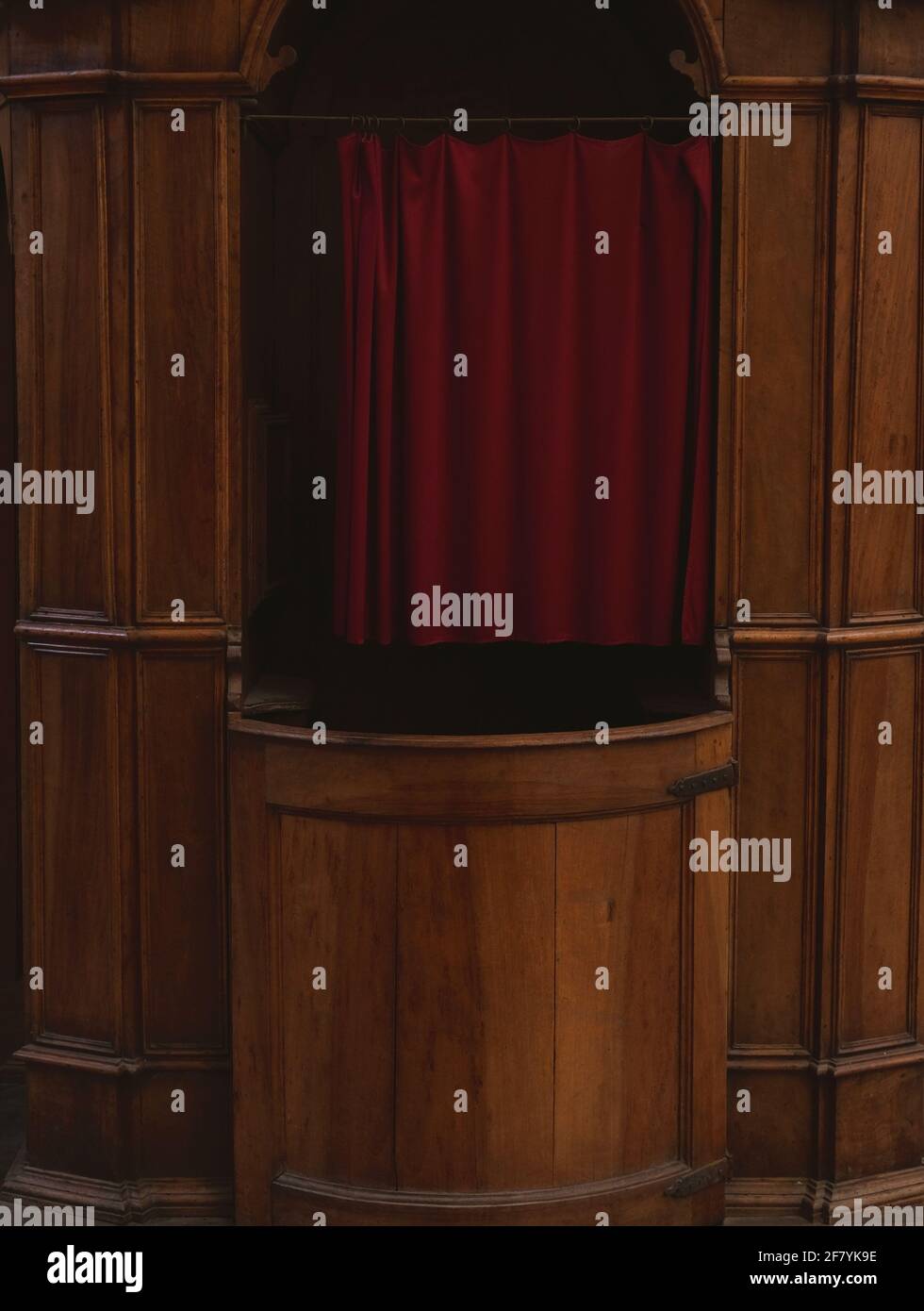 Confessional curtain hi-res stock photography and images - Alamy