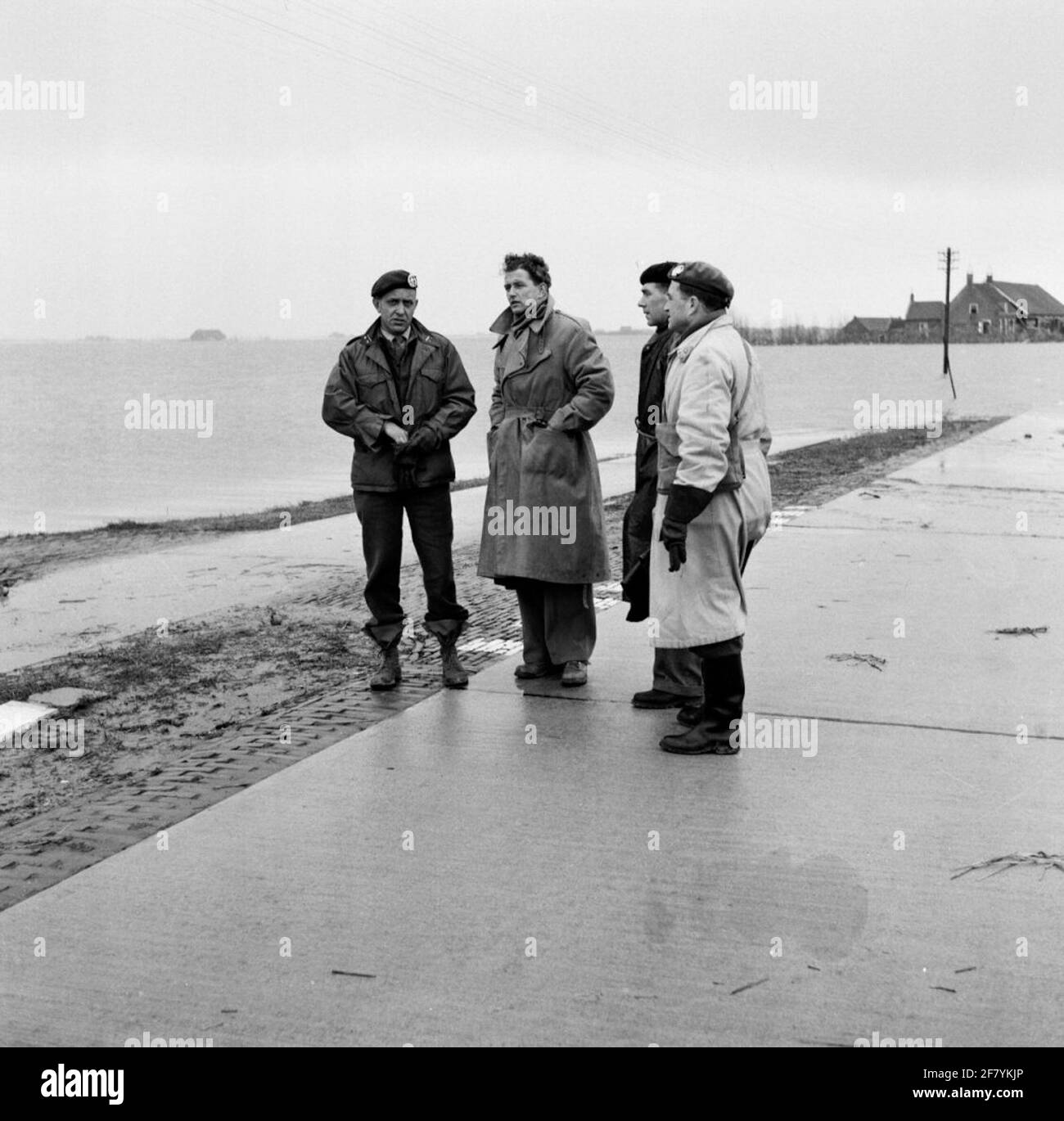 Watering disaster 1953. Overview of the area affected by the disaster ...
