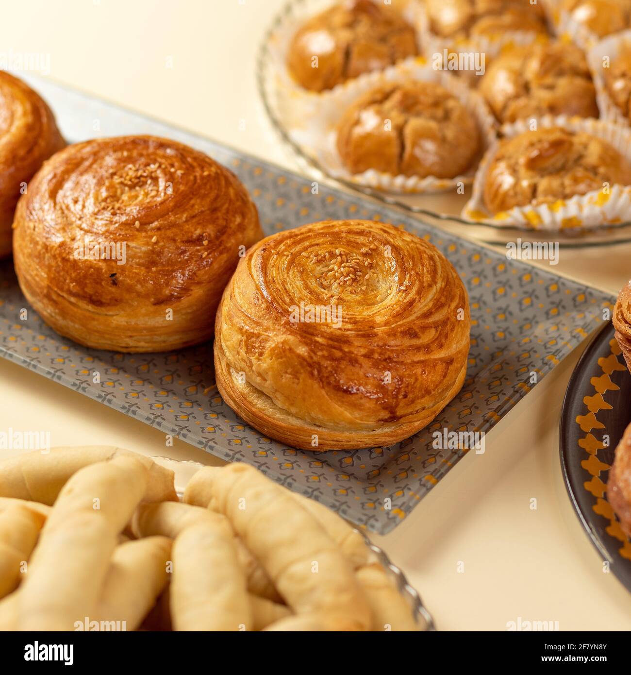Tasty fresh qogal cake, Azerbaijani food Stock Photo - Alamy
