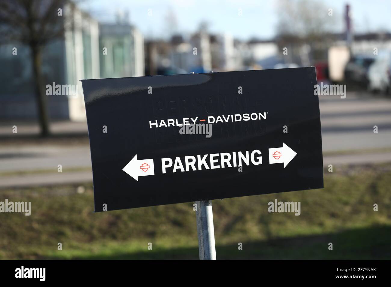 Harley Davidson signs Stock Photo - Alamy