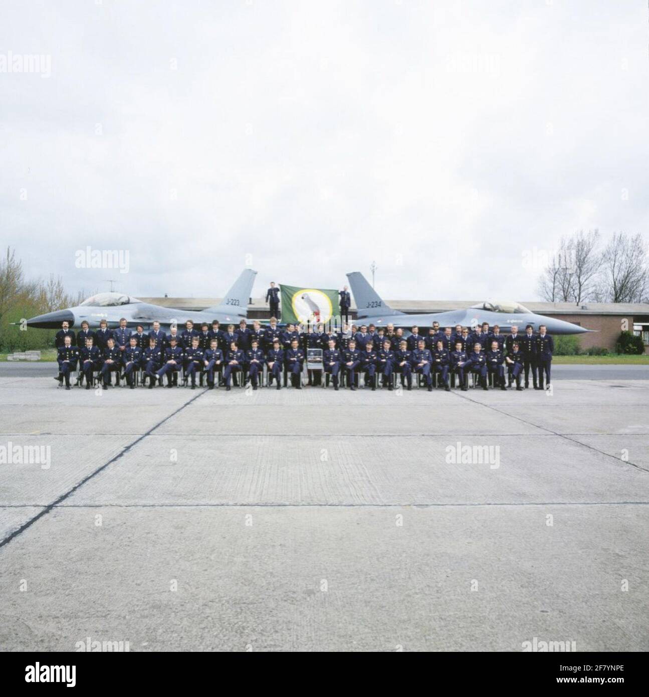 Group photo of 322 Squadron in May1 981 T.G.v. The weather is ...
