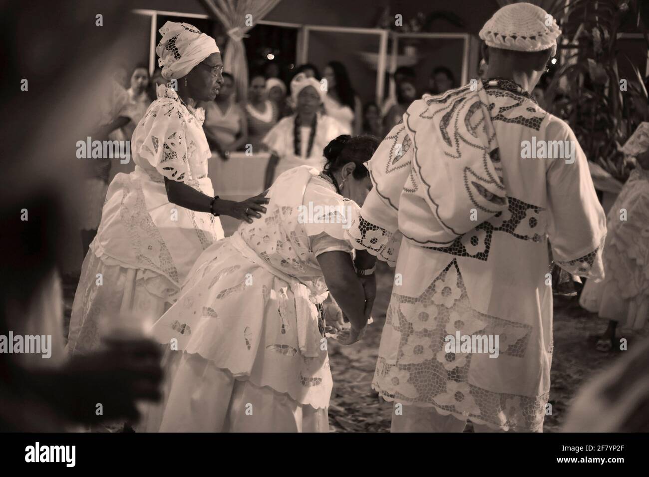 simoes filho, bahia / brazil - february 27, 2016: Candoble supporters ...
