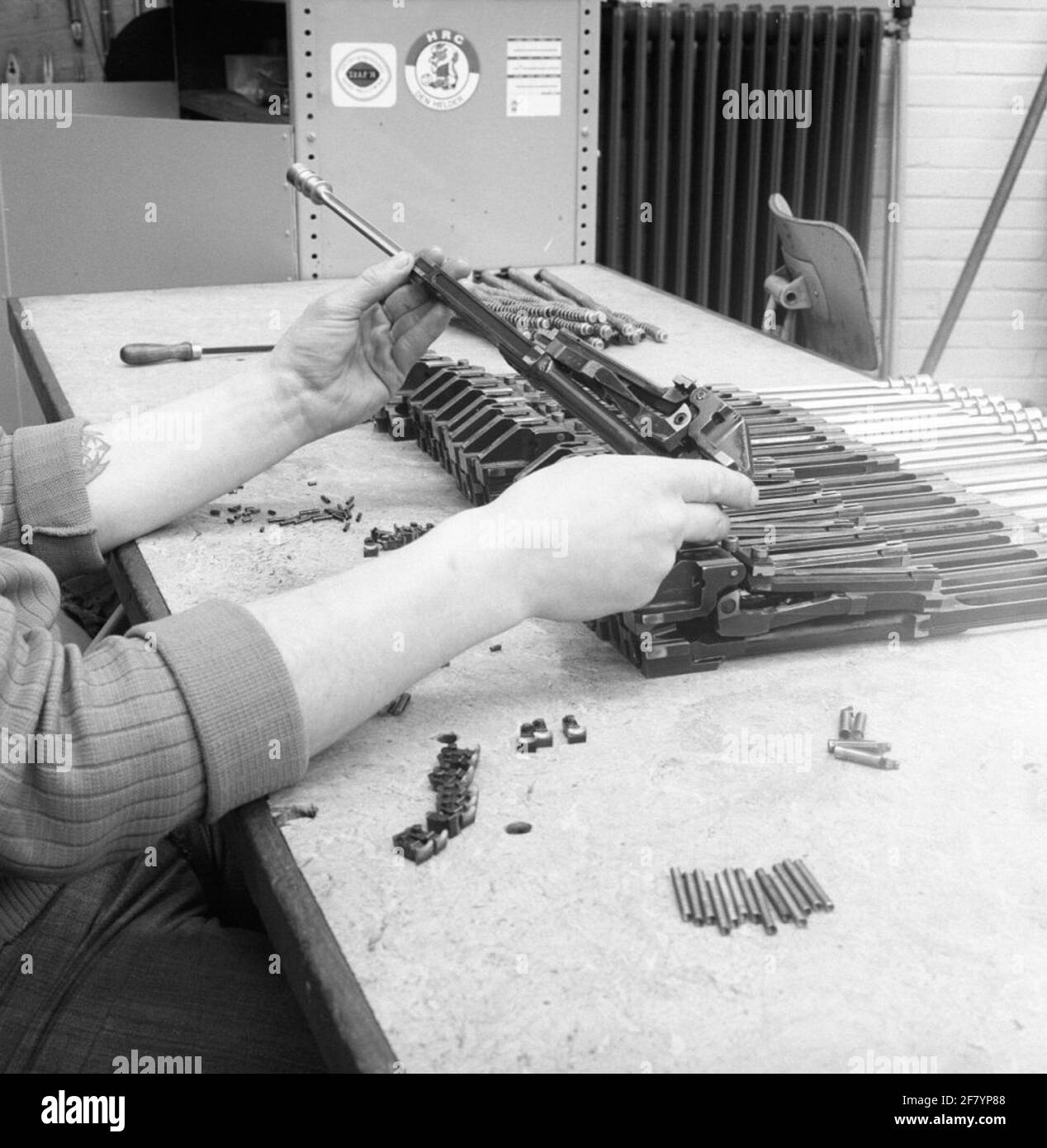 Army shops department of small weapons, January 1980 Stock Photo - Alamy