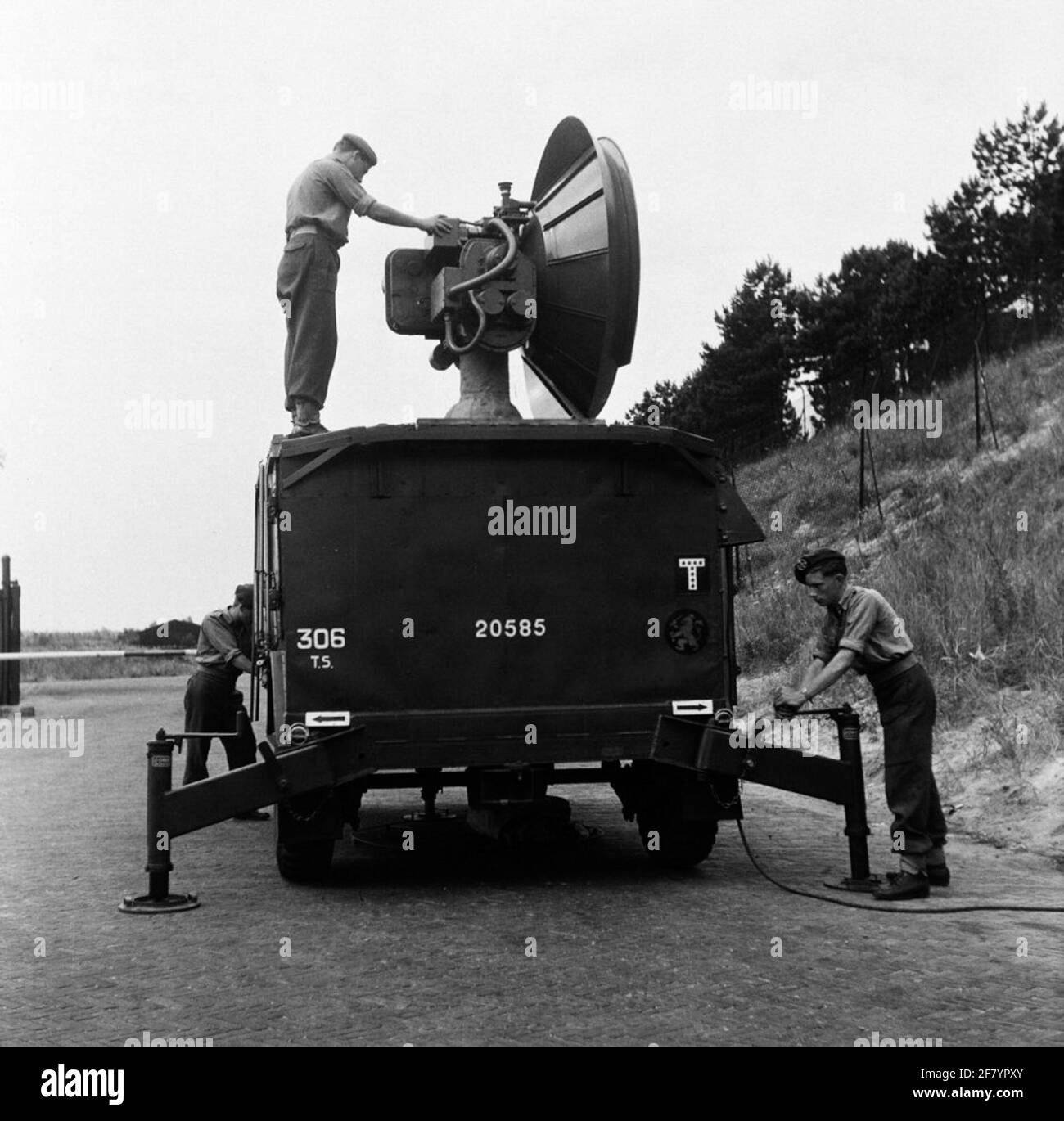 Inner portion of the fire line radar AA 3MK7. This radar was used in ...