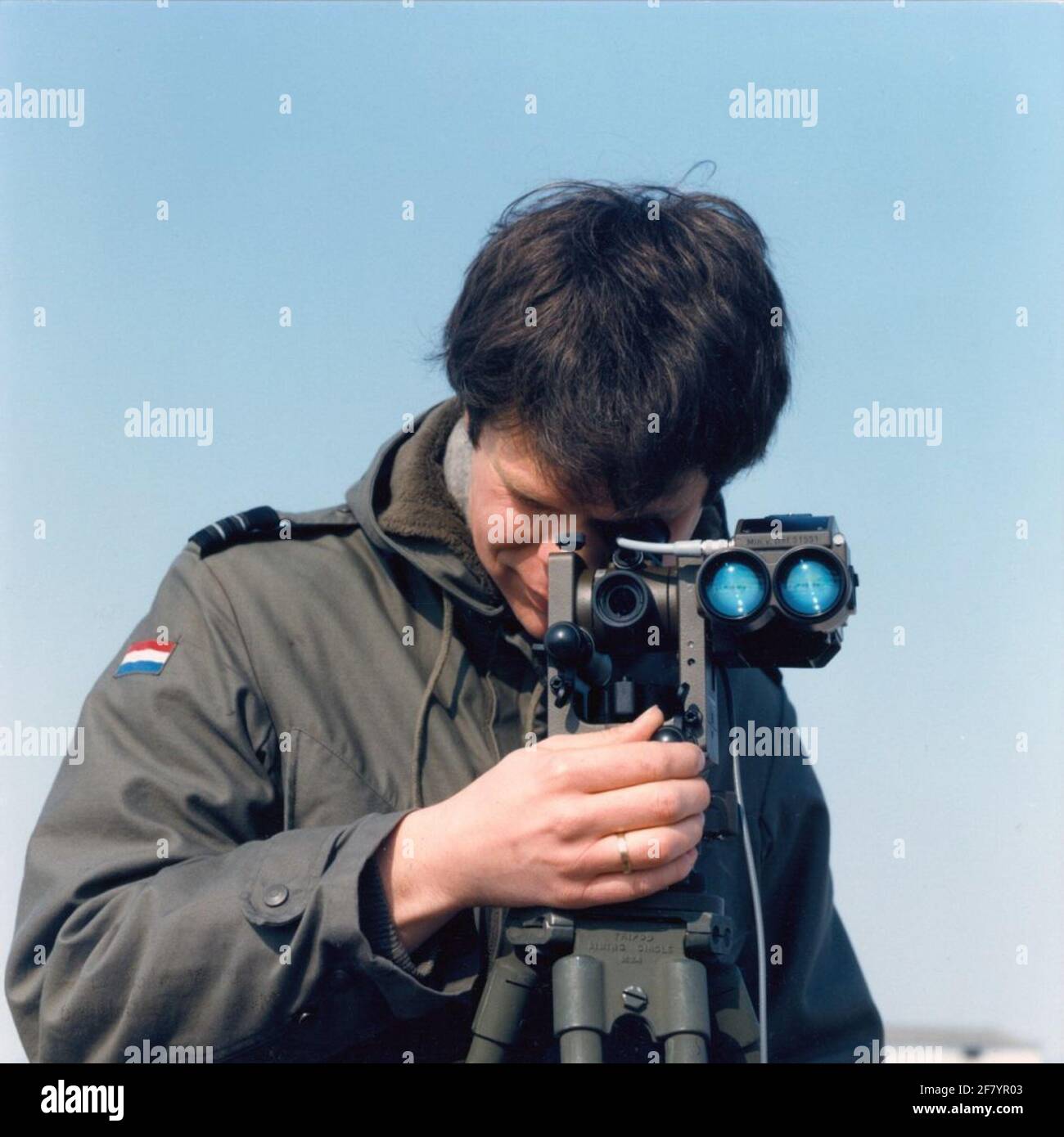 A "Battery Control Officer (BCO)" is aligning led weapon equipment ...