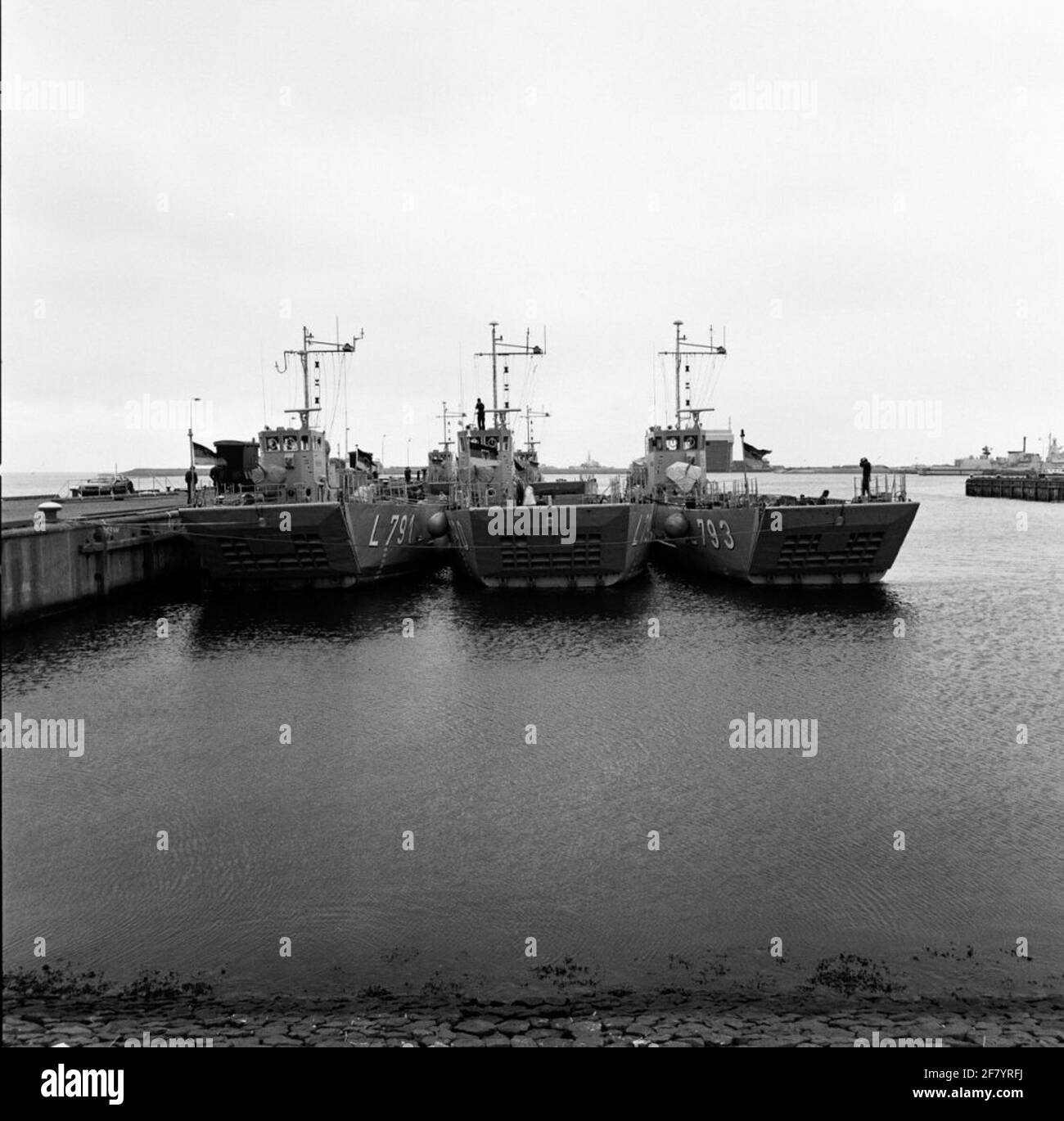 A Squadron German landing ships LCU 'Type 520 in Den Helder for ...