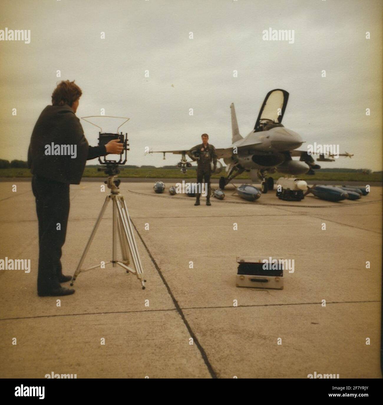 General Dynamic F-16A Fighting Falcon of the Royal Air Force on the ...