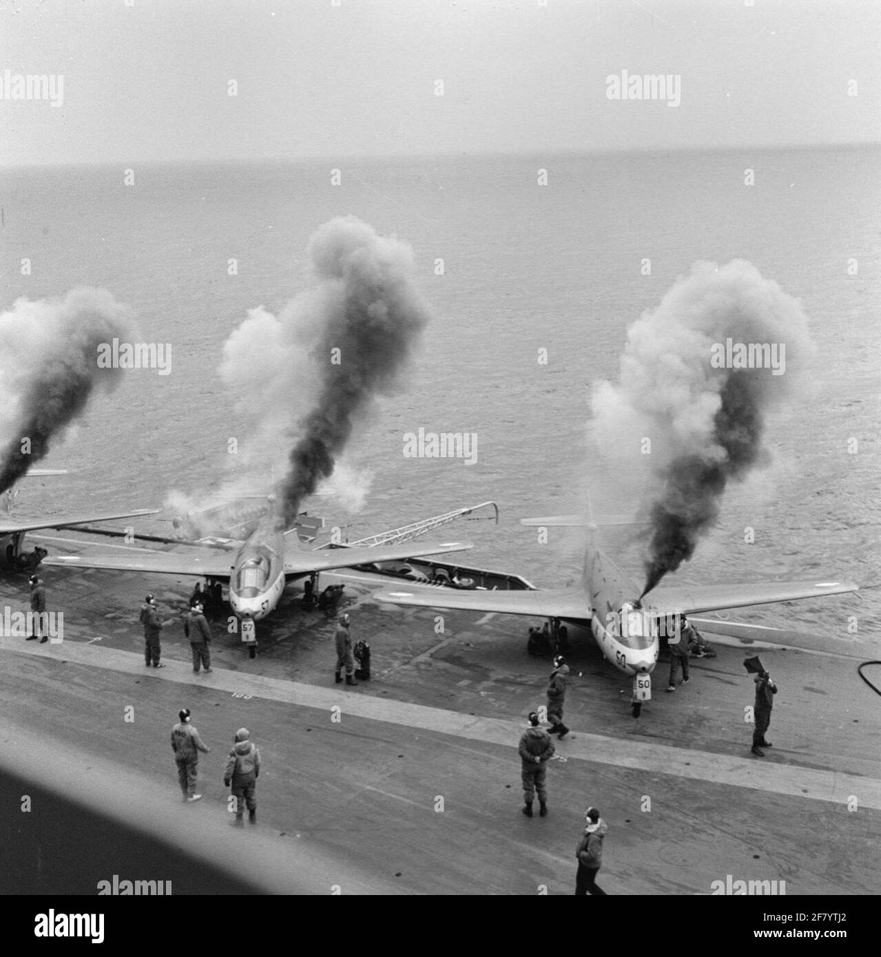 A number of Hawker FGA-50 Seahawk (jet) Jachthouse aircraft with O.A ...