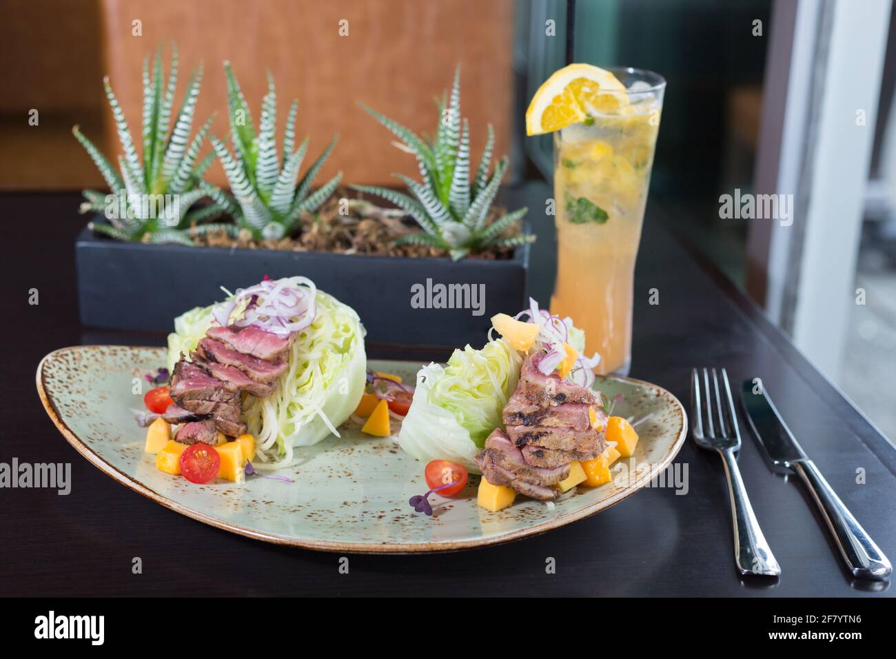 Nice dinner at a bar Stock Photo - Alamy