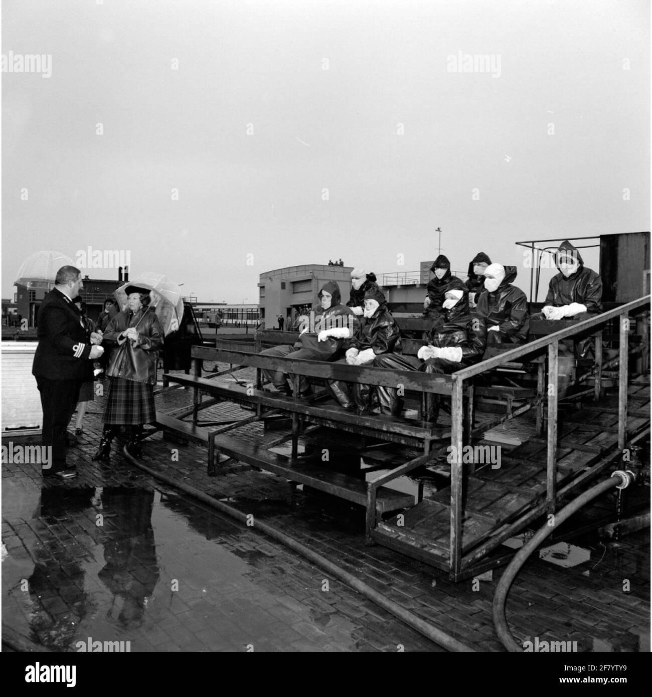Visit HM Queen Beatrix (umbrella, right) at the NBCD school (nuclear ...