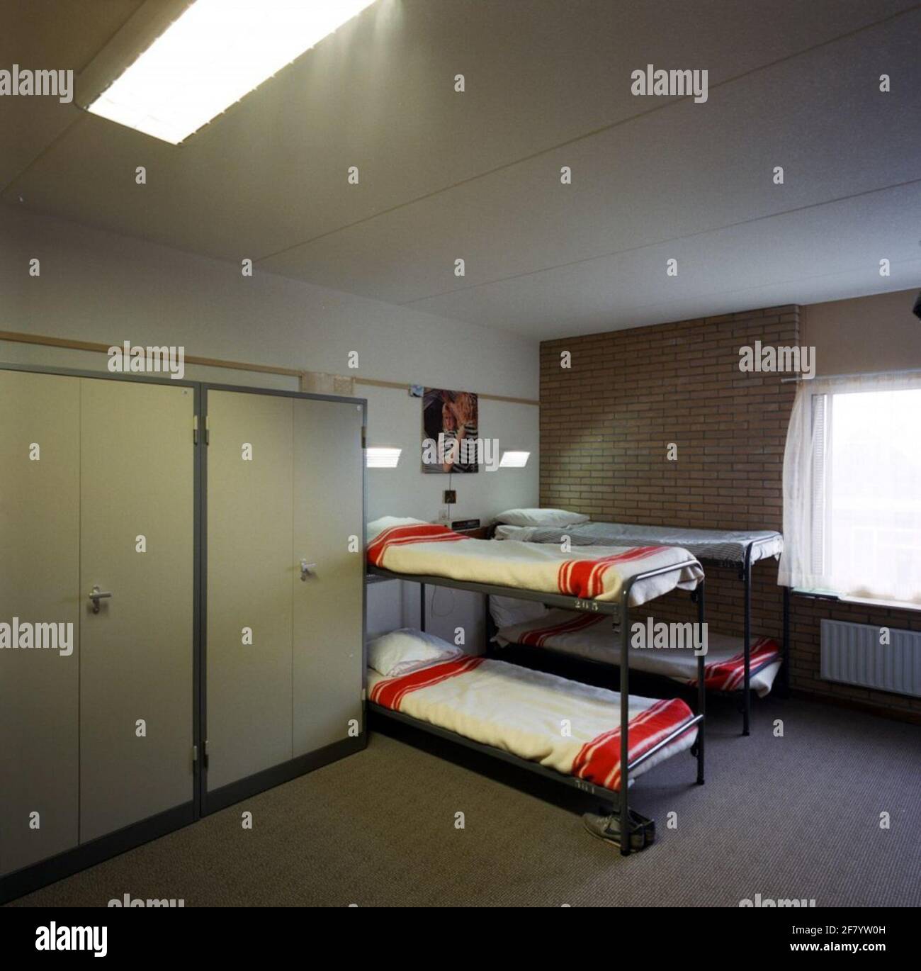 Sleeping room in a lodging building on the Marine Barracks (Fort ...