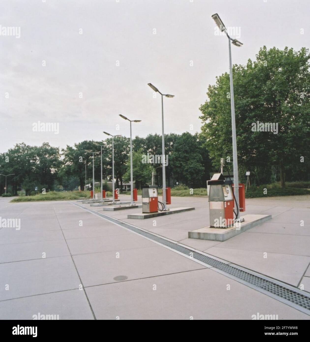The forest pump next to the guardhouse at the access of the Cort ...
