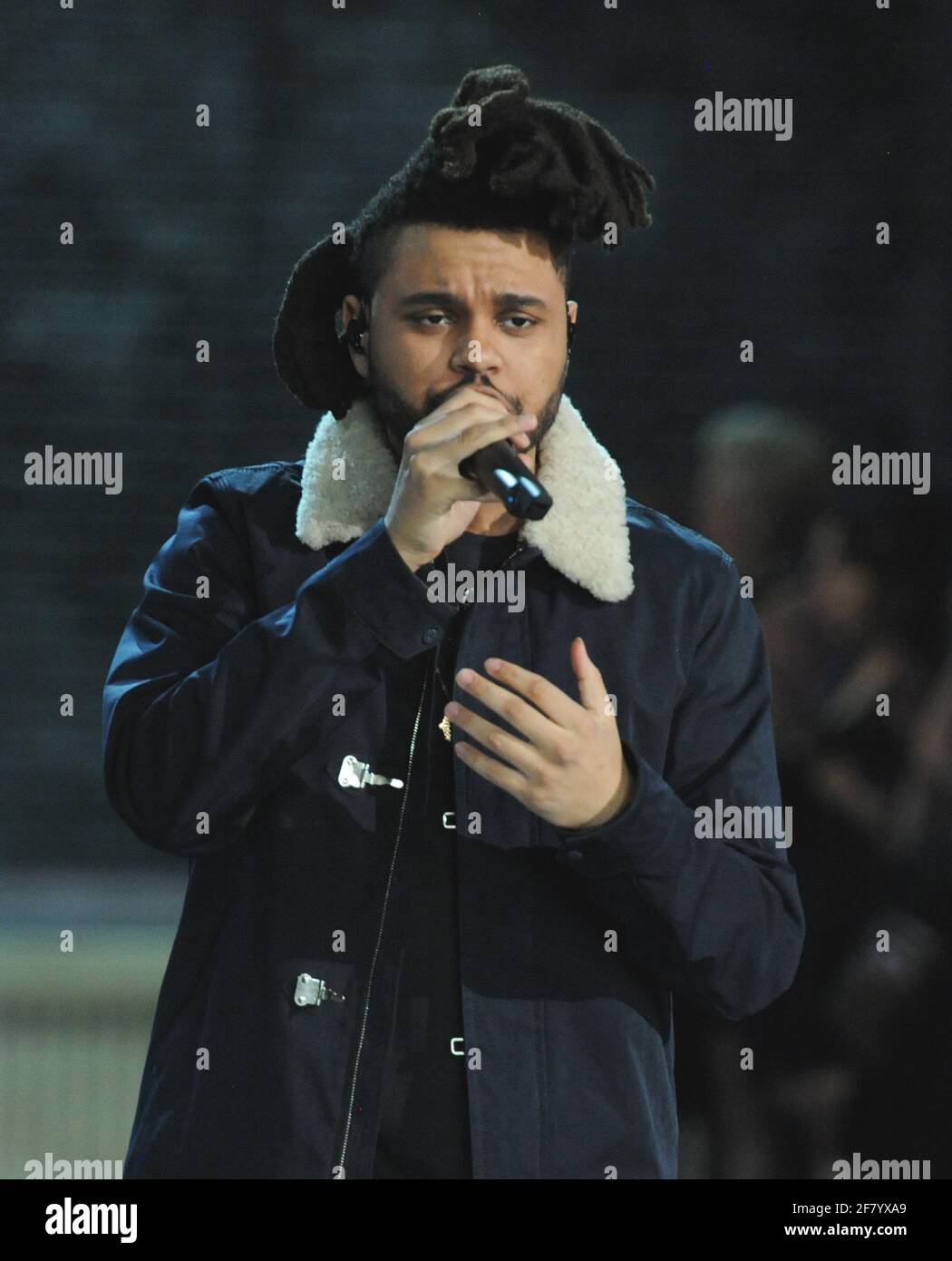 The Weeknd on the runway during the 2015 Victoria's Secret Fashion Show ...