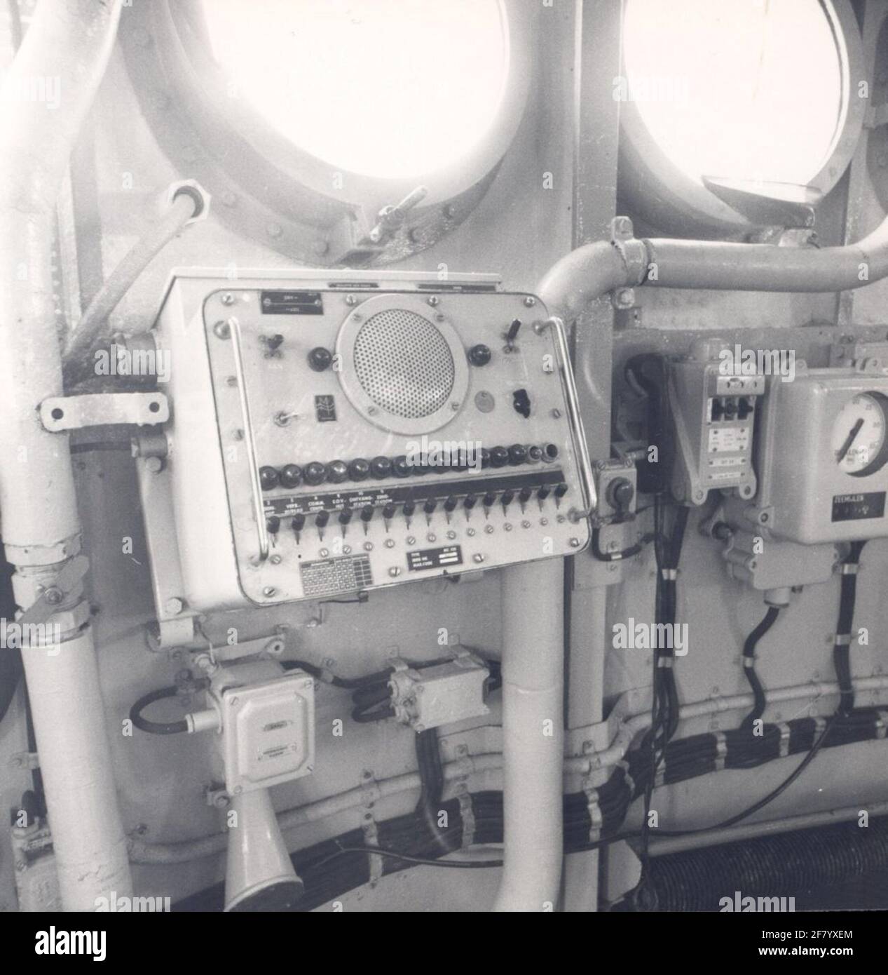 Submarine booth of the Friesland class. Navigation bridge with the ship ...