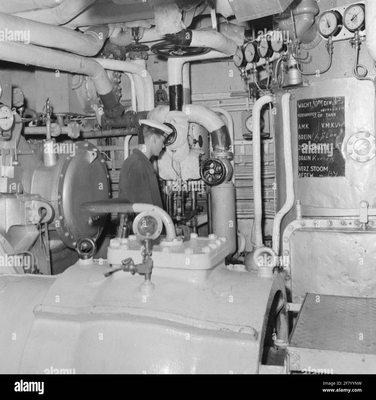 Functional report made on board HR. Ms. Tromp (1948-1954). Machine room ...
